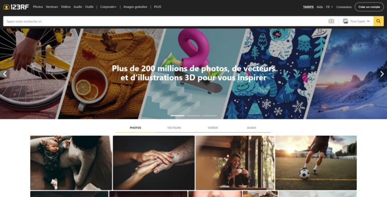 123RF : une banque d'images à télécharger gratuitement